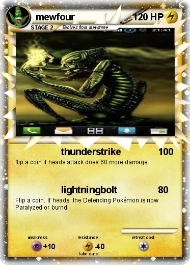 Pokémon mewfour 101 101 - thunderstrike - My Pokemon Card