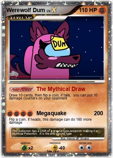 Pokémon Werewolf Dum 1 1 - The Mythical Draw - My Pokemon Card