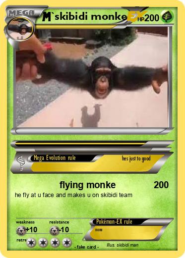 Pokémon skibidi monke - flying monke - My Pokemon Card