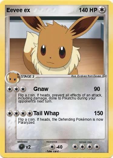 Pokémon Eevee ex 50 50 - Gnaw - My Pokemon Card