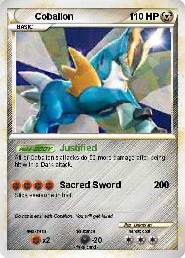 Pokémon Cobalion 127 127 - Justified - My Pokemon Card