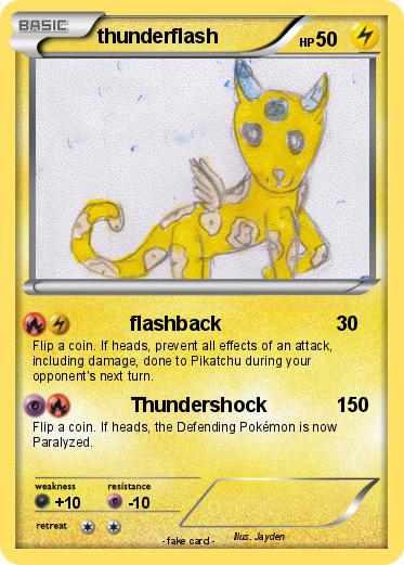 Pokémon thunderflash - flashback - My Pokemon Card