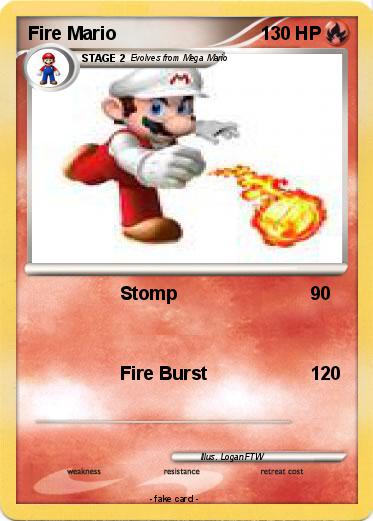 Pokémon Fire Mario 994 994 - Stomp - My Pokemon Card