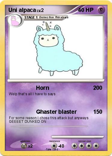 Pokémon Uni alpaca - Horn - My Pokemon Card