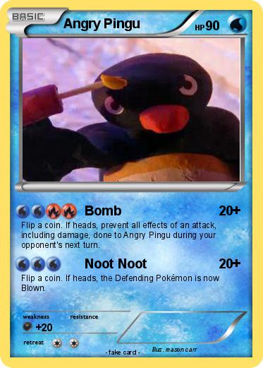 Pokémon Angry Pingu 1 1 - Bomb - My Pokemon Card