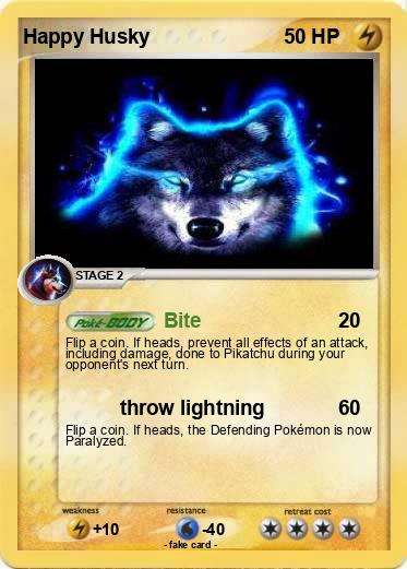 Pokémon Happy Husky 1 1 - Bite - My Pokemon Card