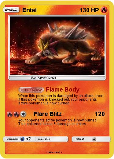 Pokémon Entei 2194 2194 - Flame Body - My Pokemon Card