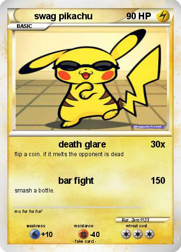 Pokémon swag pikachu 11 11 - death glare - My Pokemon Card