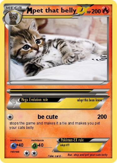 Pokémon pet that belly - be cute - My Pokemon Card