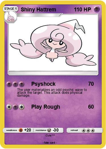 Pokémon Shiny Hattrem - Psyshock - My Pokemon Card