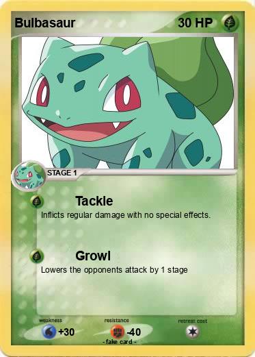 Pokémon Bulbasaur 1928 1928 - Tackle - My Pokemon Card