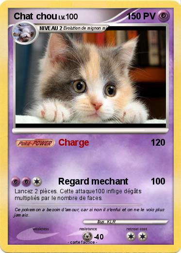 Pokémon Chat chou - Charge - Ma carte Pokémon
