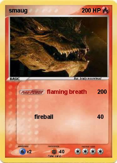 Pokémon smaug 85 85 - flaming breath - My Pokemon Card