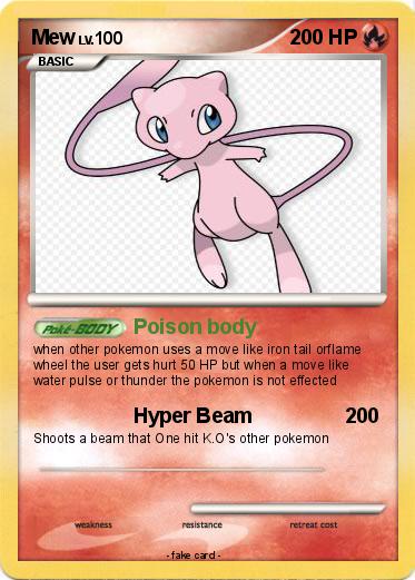 Pokémon Mew 6847 6847 - Poison body - My Pokemon Card