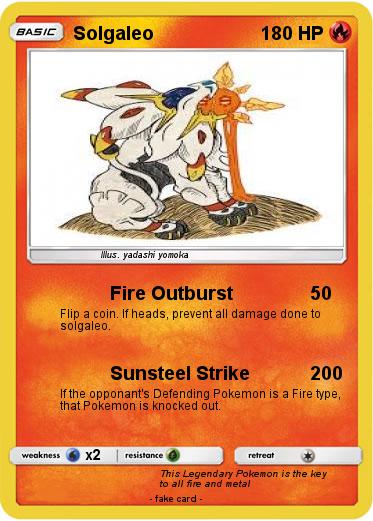 Pokémon Solgaleo 513 513 - Fire Outburst - My Pokemon Card