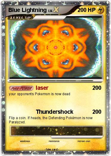 Pokémon Blue Lightning 13 13 - laser - My Pokemon Card