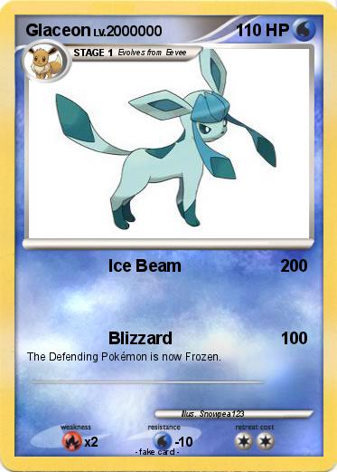 Pokémon Glaceon 434 434 - Ice Beam - My Pokemon Card