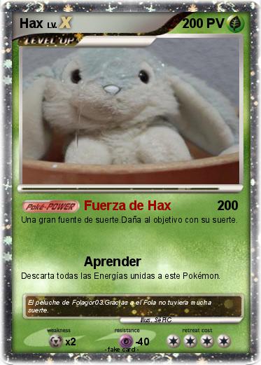 Pokémon Hax 30 30 - Fuerza de Hax - Mi carta pokémon