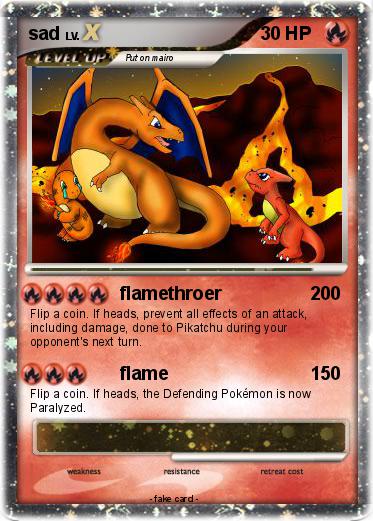 Pokémon sad 301 301 - flamethroer - My Pokemon Card