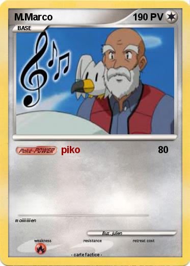 Pokémon M Marco - piko - Ma carte Pokémon