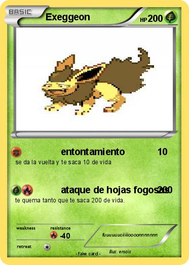 Pokémon Exeggeon - entontamiento - Mi carta pokémon