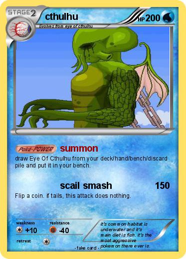 Pokémon cthulhu 119 119 - summon - My Pokemon Card