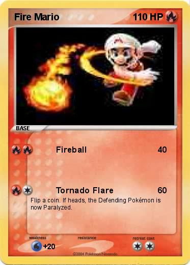 Pokémon Fire Mario 26 26 - Fireball - My Pokemon Card