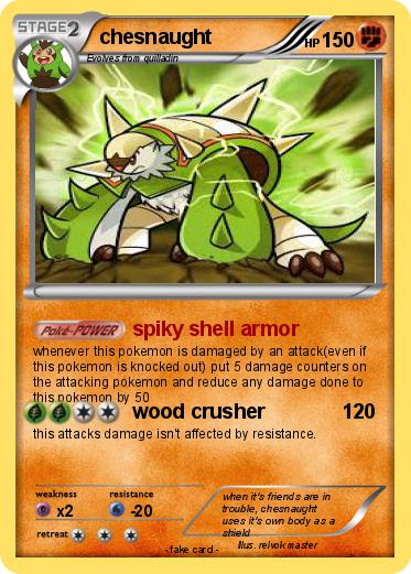 Pokémon chesnaught 153 153 - spiky shell armor - My Pokemon Card