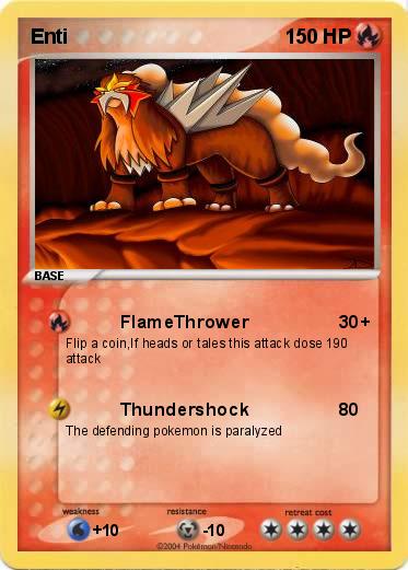 Pokémon Enti - FlameThrower - My Pokemon Card