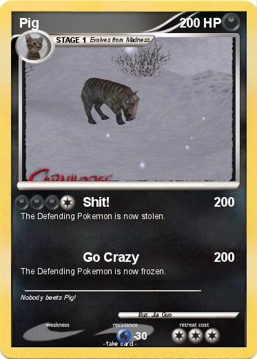 Pokémon Pig 495 495 - Shit! - My Pokemon Card