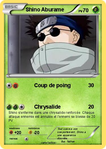 Pokémon Shino Aburame 20 20 - Coup de poing - Ma carte Pokémon