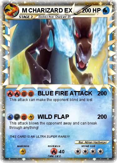 Pokémon M CHARIZARD EX 521 521 - BLUE FIRE ATTACK - My Pokemon Card