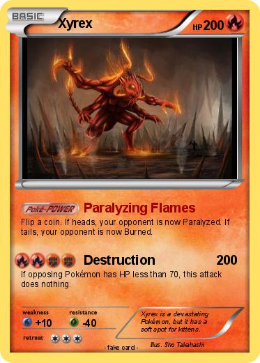 Pokémon Xyrex - Paralyzing Flames - My Pokemon Card