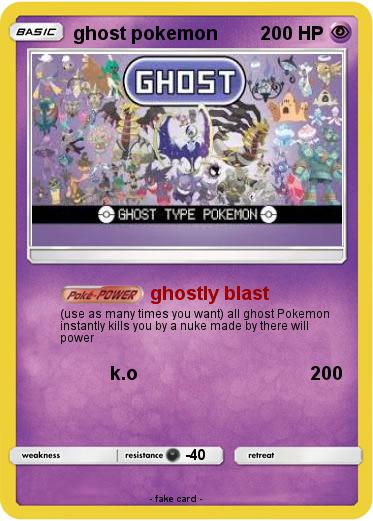 Pokémon ghost pokemon 10 10 - ghostly blast - My Pokemon Card
