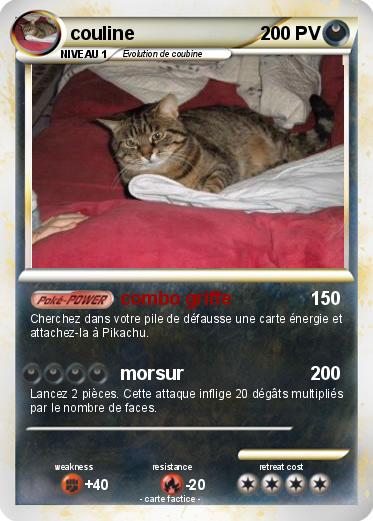 Pokémon couline - combo griffe - Ma carte Pokémon