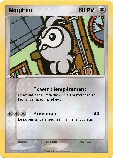 Pokémon Morpheo 9 9 - Power : tempérament - Ma carte Pokémon