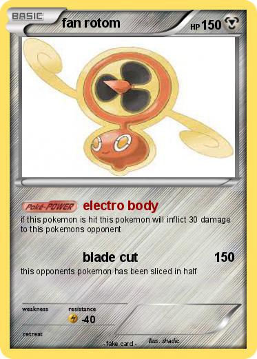 Pokémon fan rotom 15 15 - electro body - My Pokemon Card