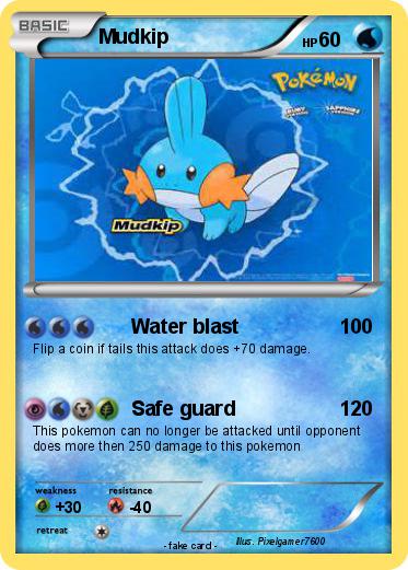 Pokémon Mudkip 687 687 - Water blast - My Pokemon Card