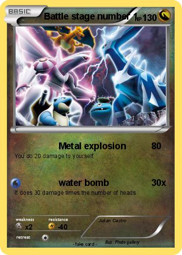 Pokémon Battle stage number 1 1 - Metal explosion - My Pokemon Card