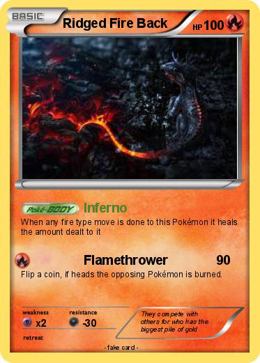 Pokémon Ridged Fire Back - Inferno - My Pokemon Card