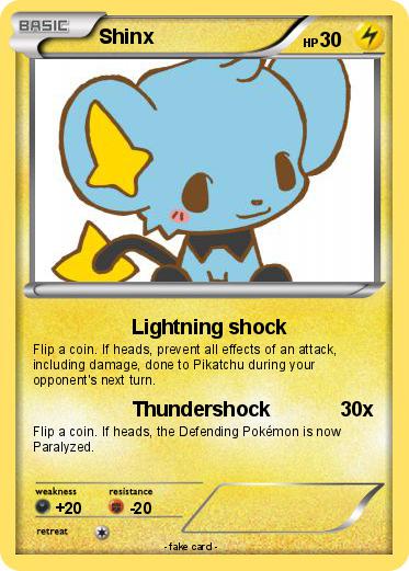 Pokémon Shinx 206 206 - Lightning shock - My Pokemon Card