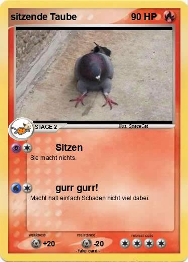 Pokémon sitzende Taube - Sitzen - My Pokemon Card