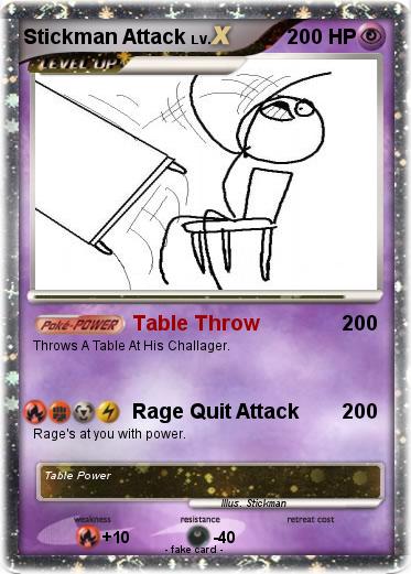 Pokémon Stickman Attack - Table Throw - My Pokemon Card
