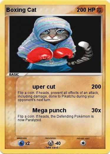 Pokémon Boxing Cat 14 14 - uper cut - My Pokemon Card