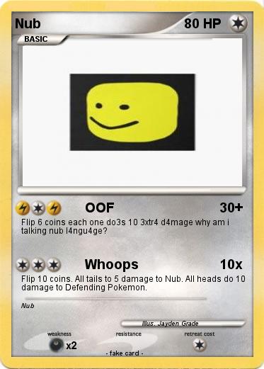 Pokémon Nub 16 16 - OOF - My Pokemon Card