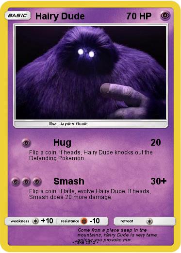 Pokémon Hairy Dude - Hug - My Pokemon Card