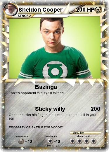 Pokémon Sheldon Cooper 181 181 - Bazinga - My Pokemon Card