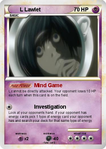 Pokémon L Lawlet - Mind Game - My Pokemon Card