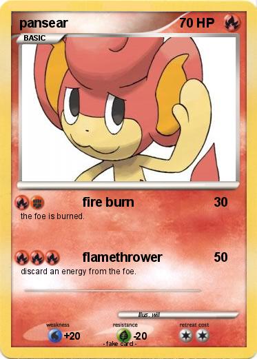 Pokémon pansear 42 42 - fire burn - My Pokemon Card