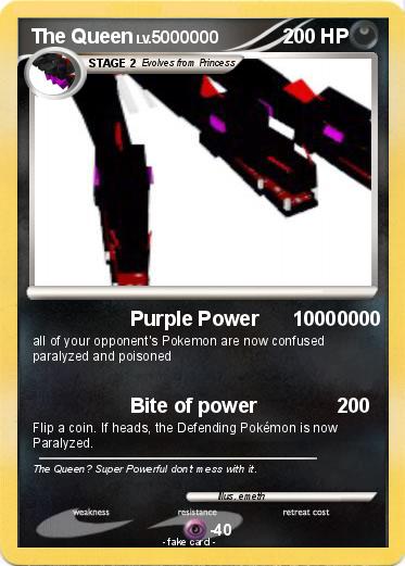 Pokémon The Queen 33 33 - Purple Power 10000000 - My Pokemon Card